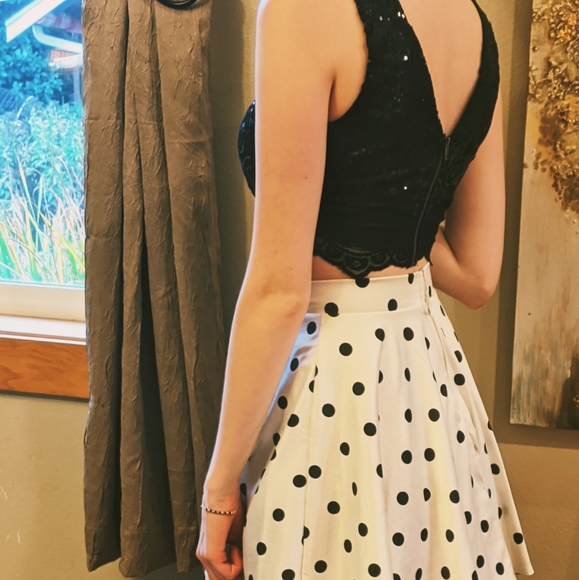 Dresses | Two Piece Polka Dot Prom Dress | Poshmark